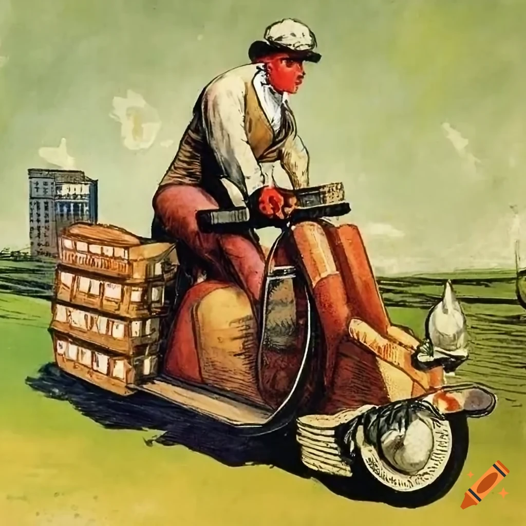 Vintage food delivery poster by arthur reckham