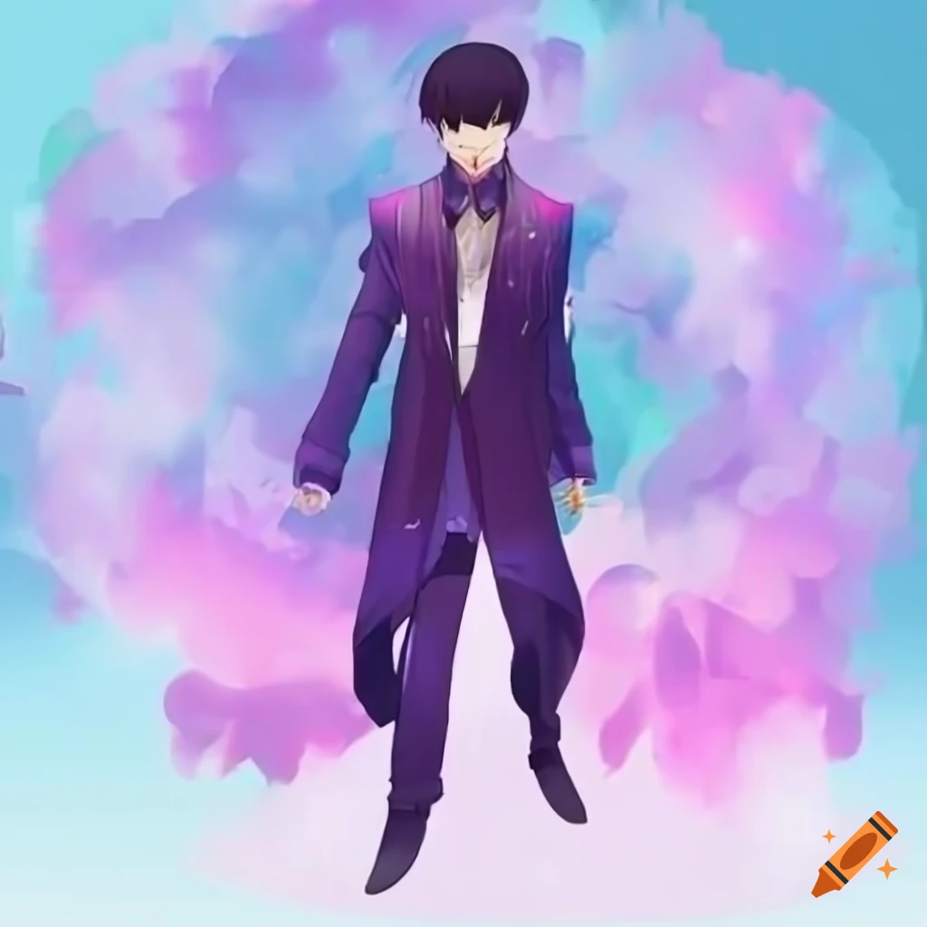 Fashionable galaxy themed male outfit