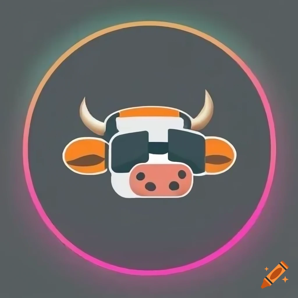 Cow wearing a vr headset icon