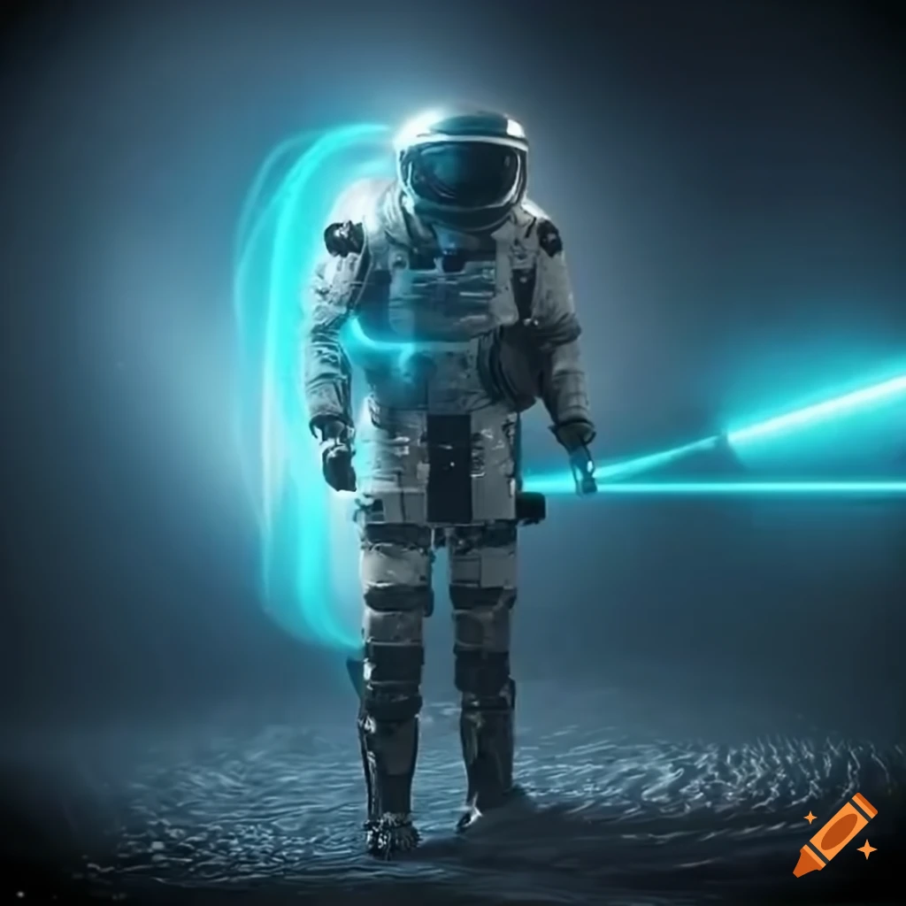 Astronaut in spaceship cockpit looking at colorful planet on Craiyon