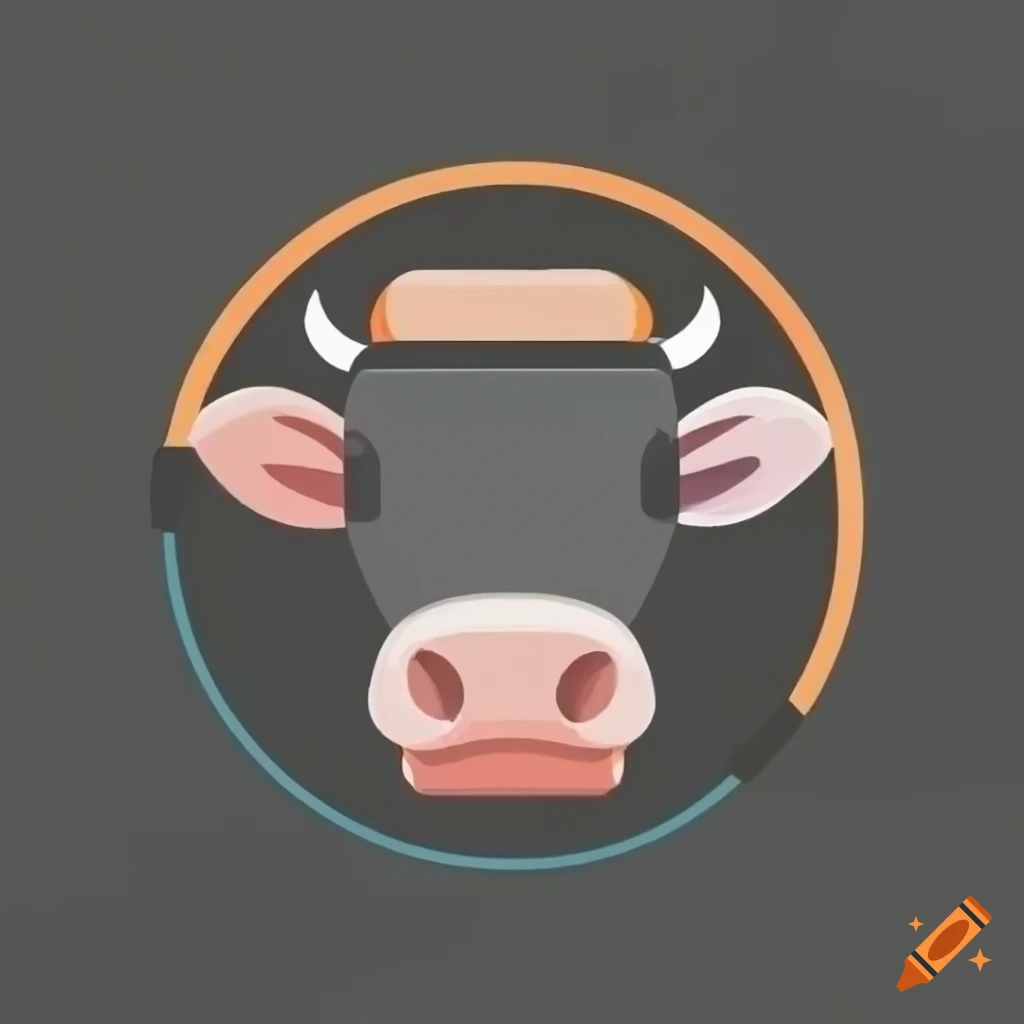 Cow with vr headset icon