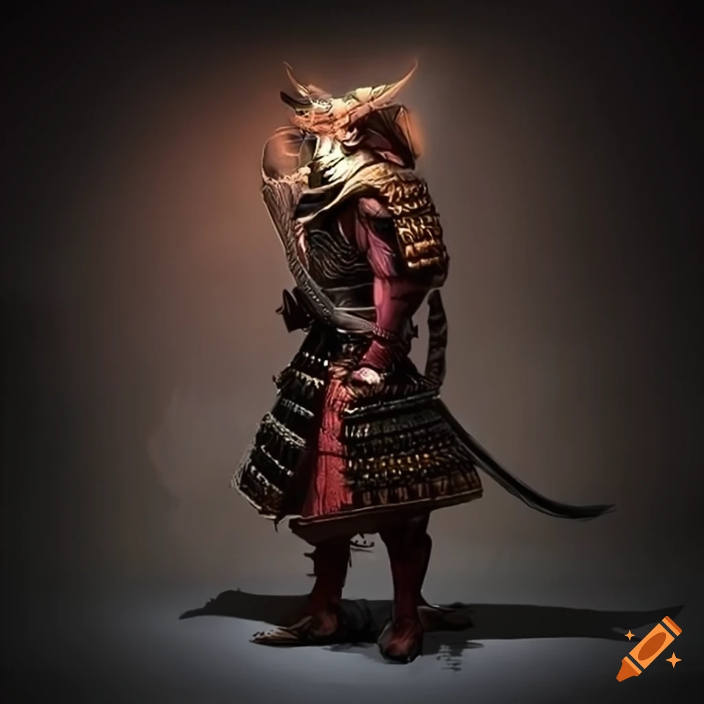 Soviet frog samurai illustration on Craiyon