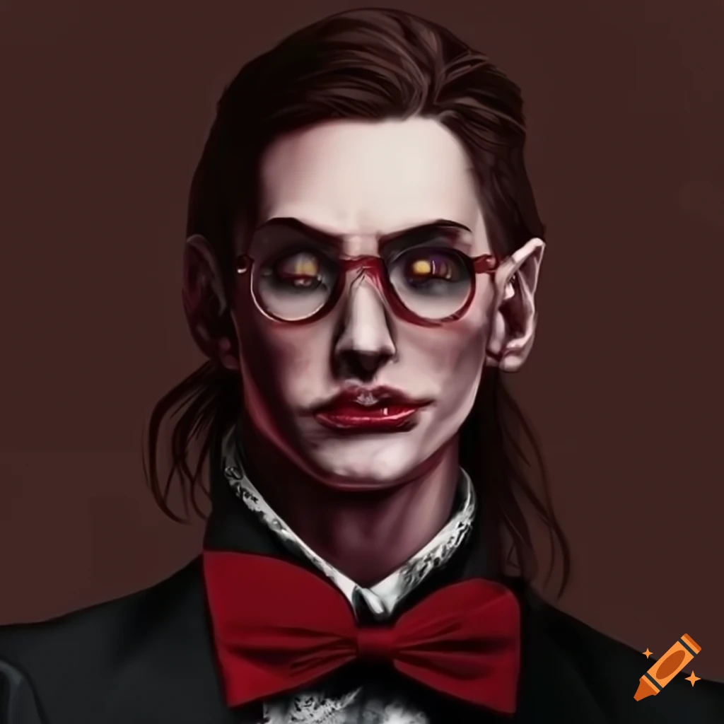 Portrait of a stylish male vampire on Craiyon