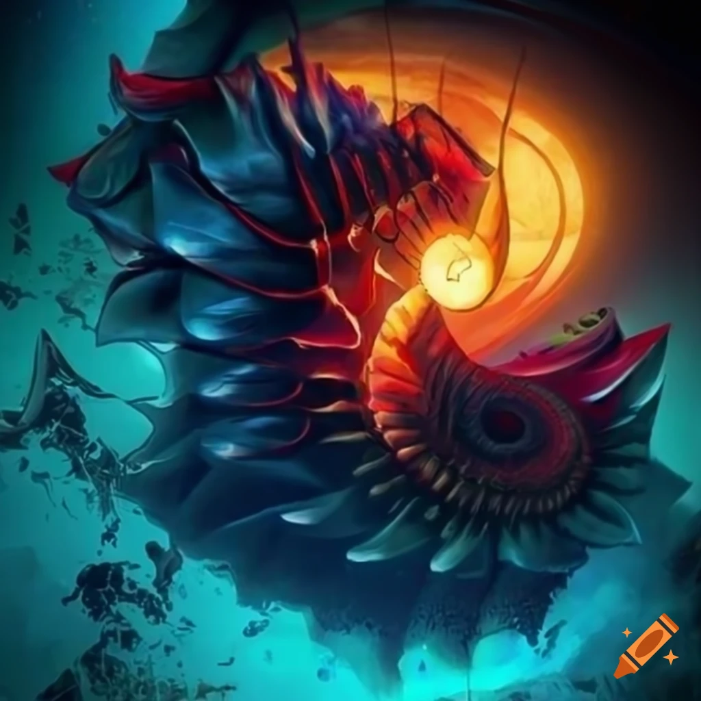 Abstract digital wallpaper on Craiyon