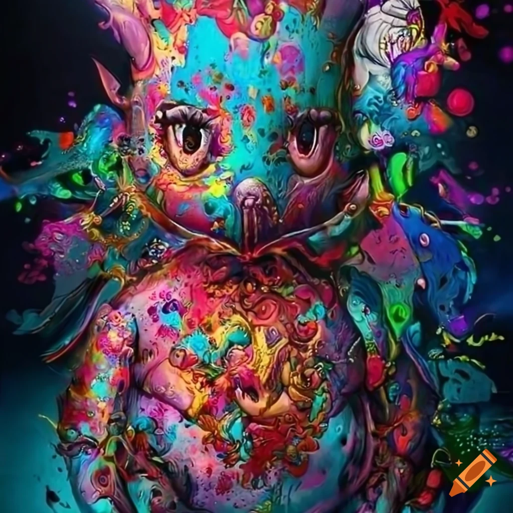 Hyperrealistic painting with intricate details and symbolic style on ...