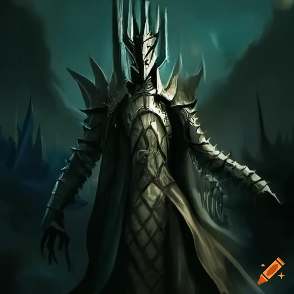 Character illustration of sauron from lord of the rings on Craiyon