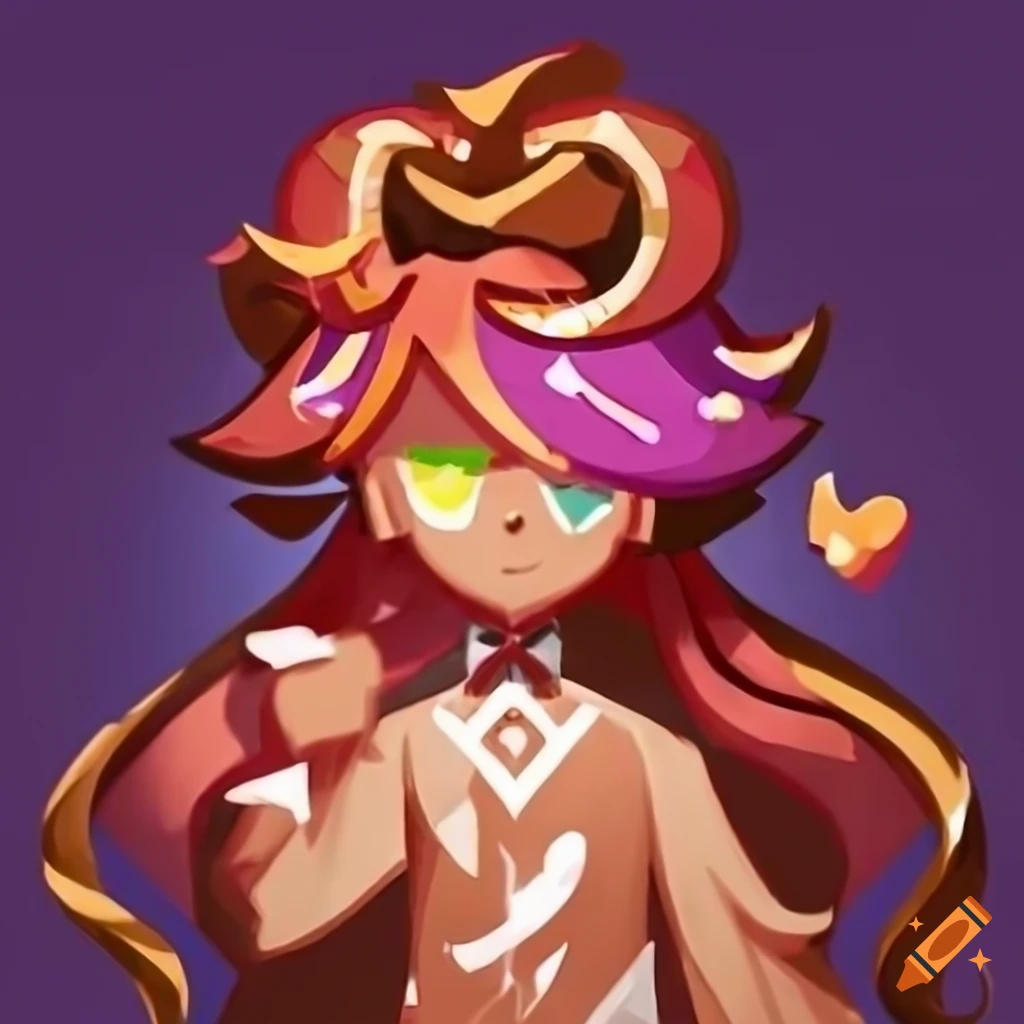 Whimsical cookie run kingdom character with short black hair inspired ...