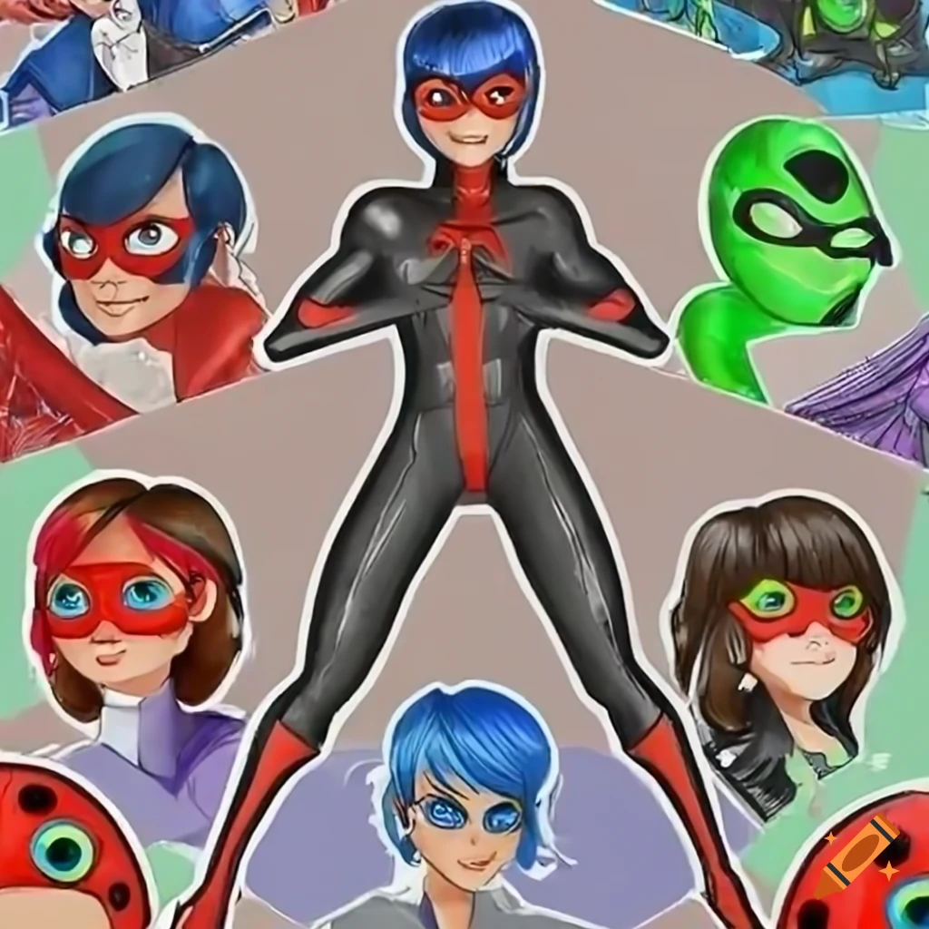 Image of a miraculous superhero team on Craiyon