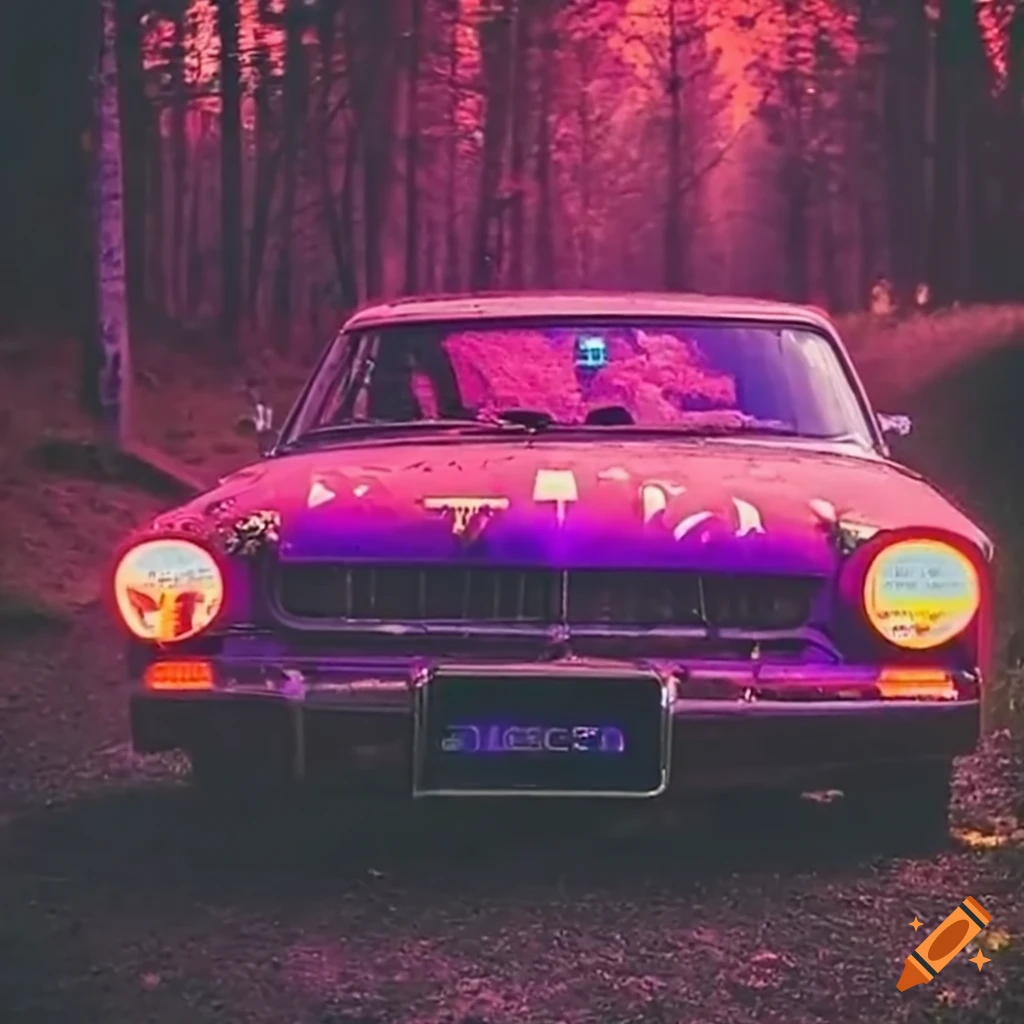 Car in a bar on Craiyon