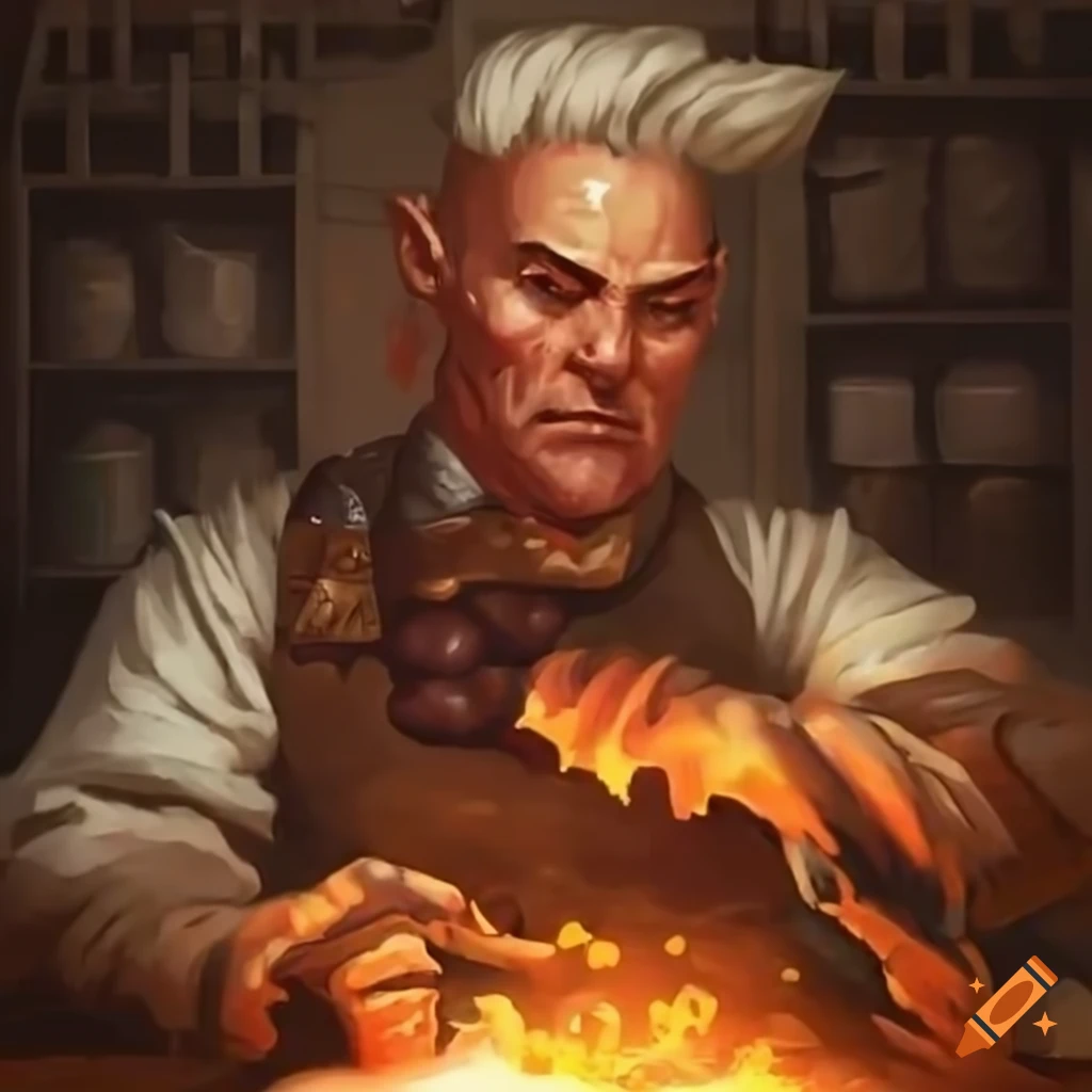 Experienced chef in a fantasy setting