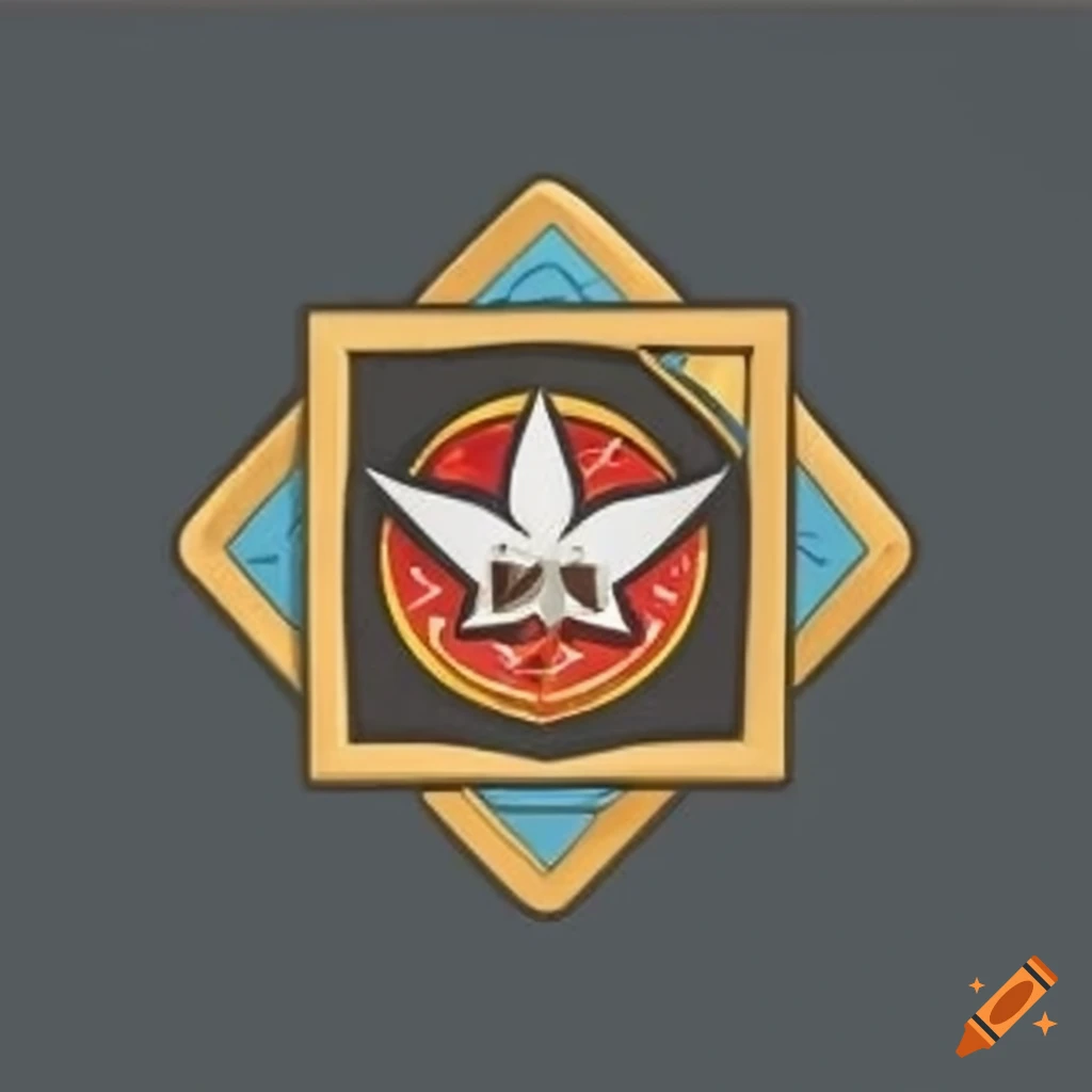 Square merit badge icon for forestry on Craiyon