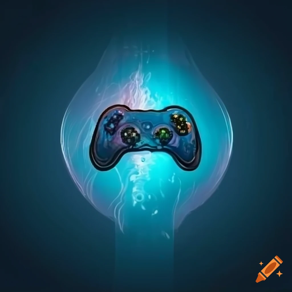 Ocean wave gaming logo on Craiyon