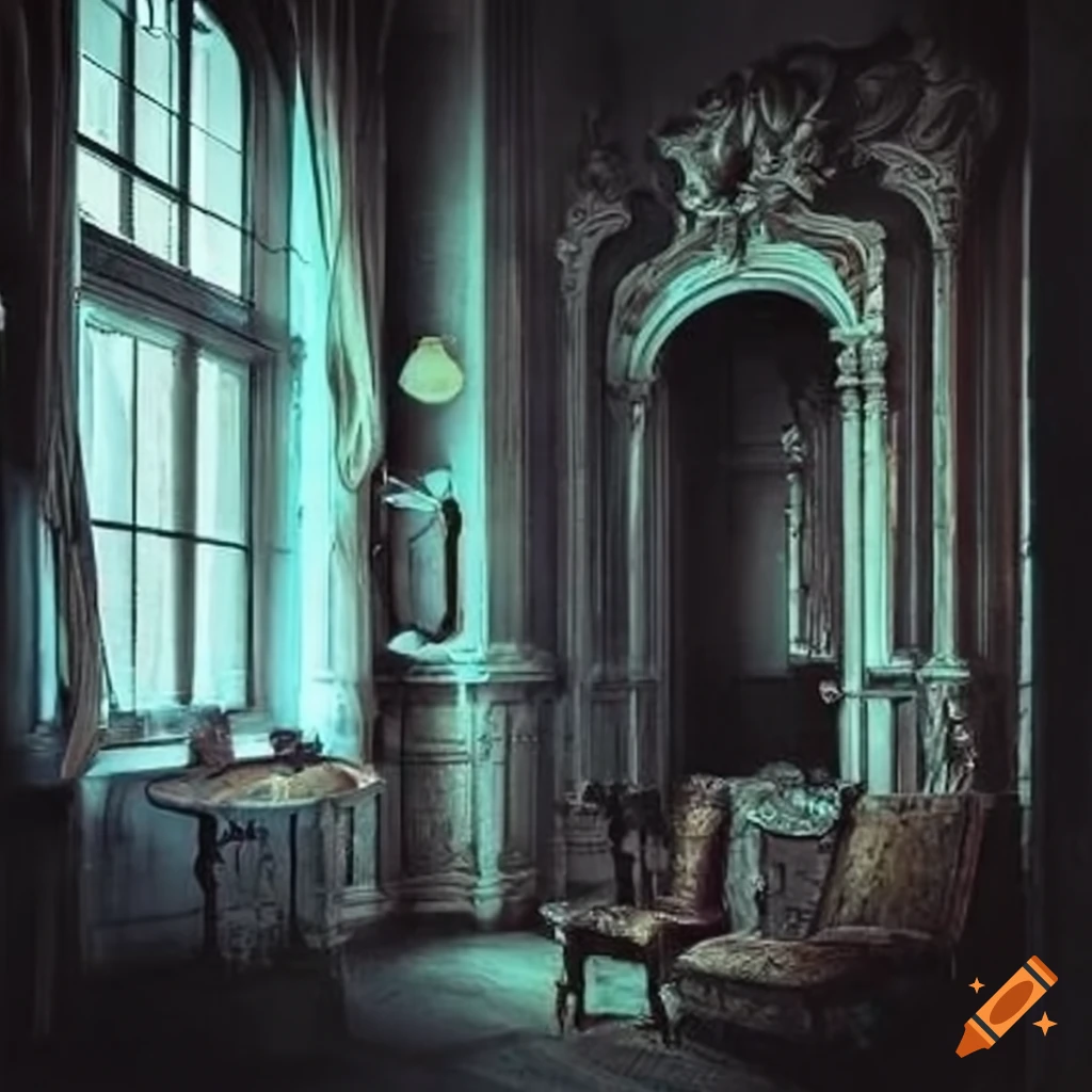 Victorian haunted house on Craiyon