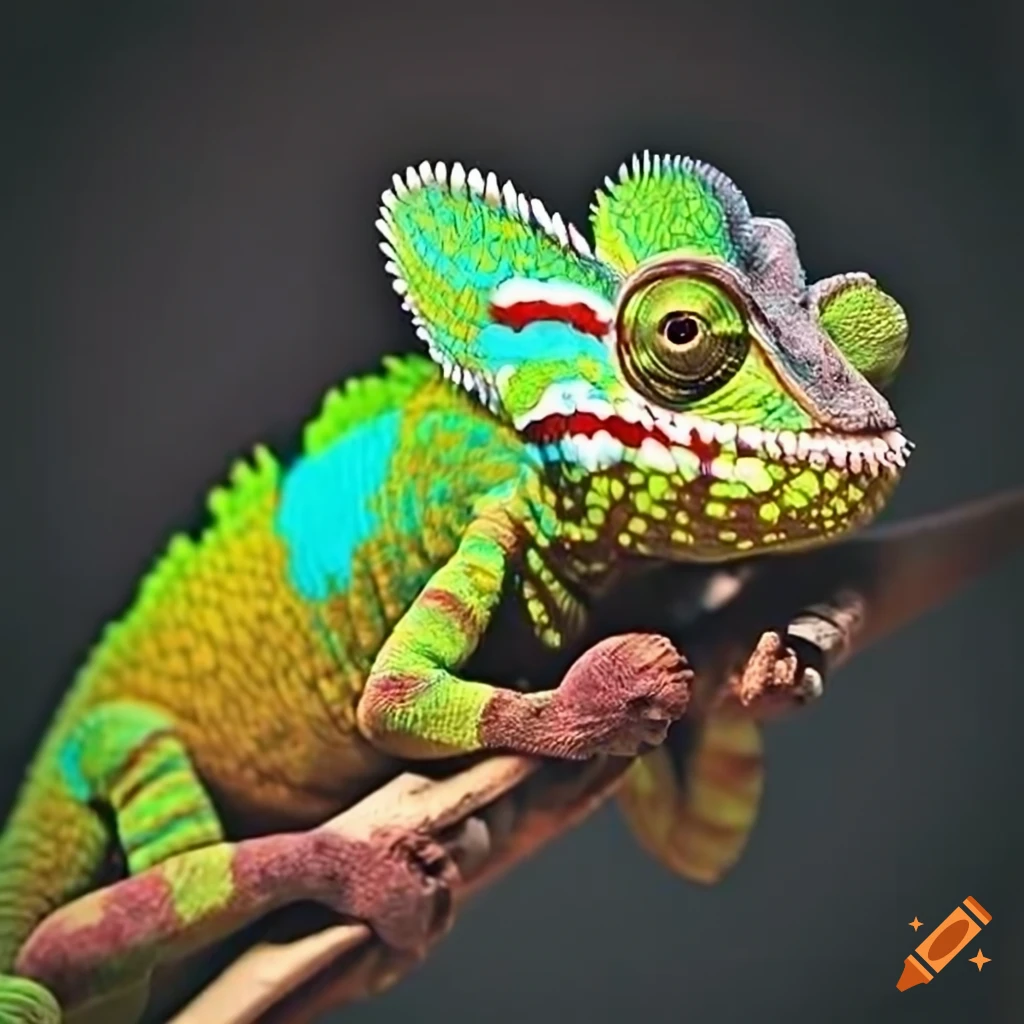 Chameleon laughing