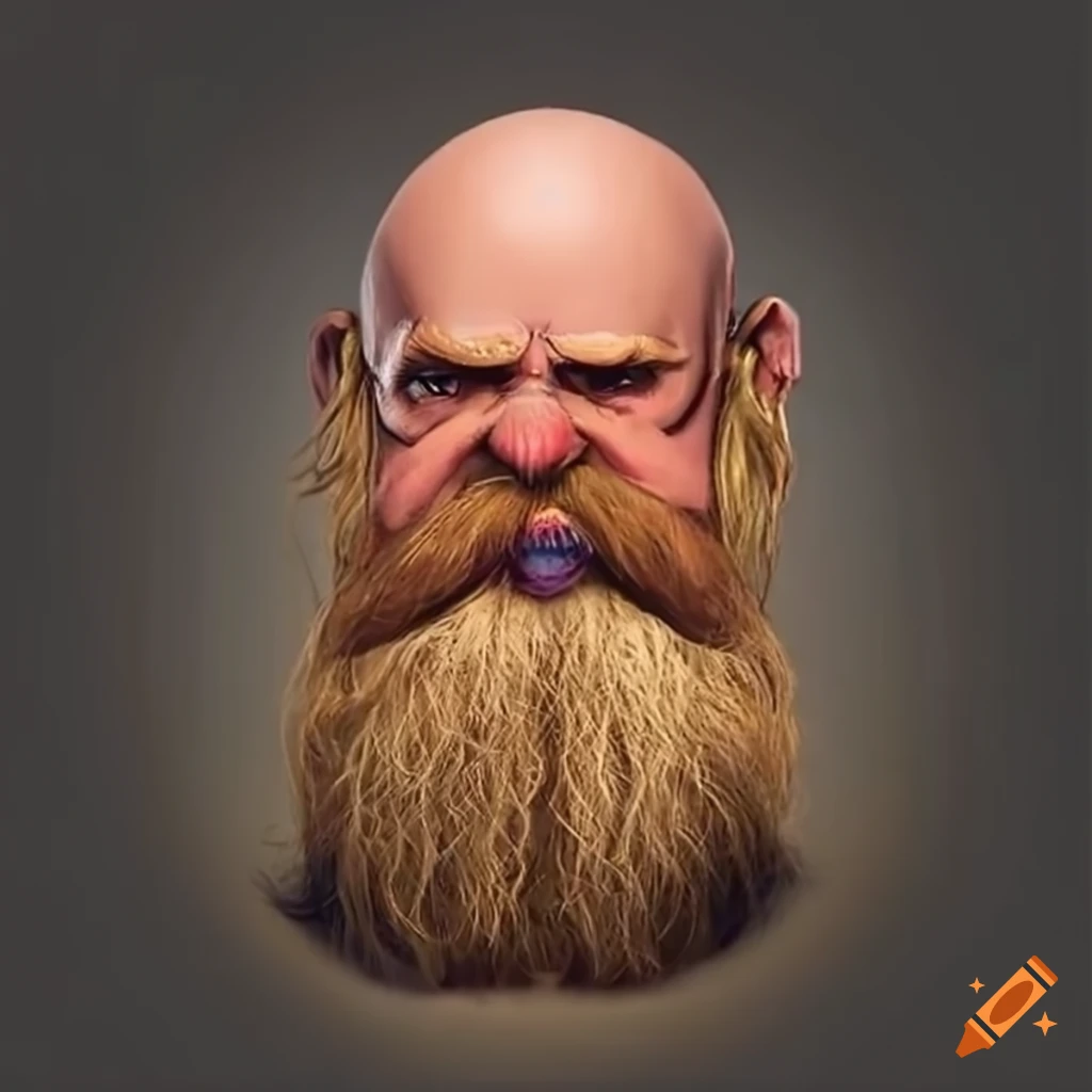 Animated character of a rocker with long hair and black outfit on Craiyon