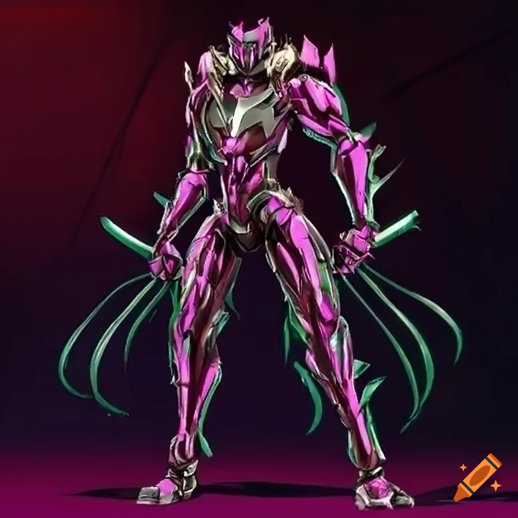 Image of a menacing humanoid stand in dark armor on Craiyon