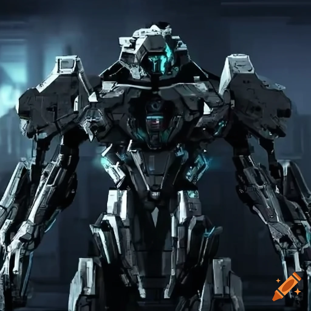 Futuristic stealth armored core design on Craiyon