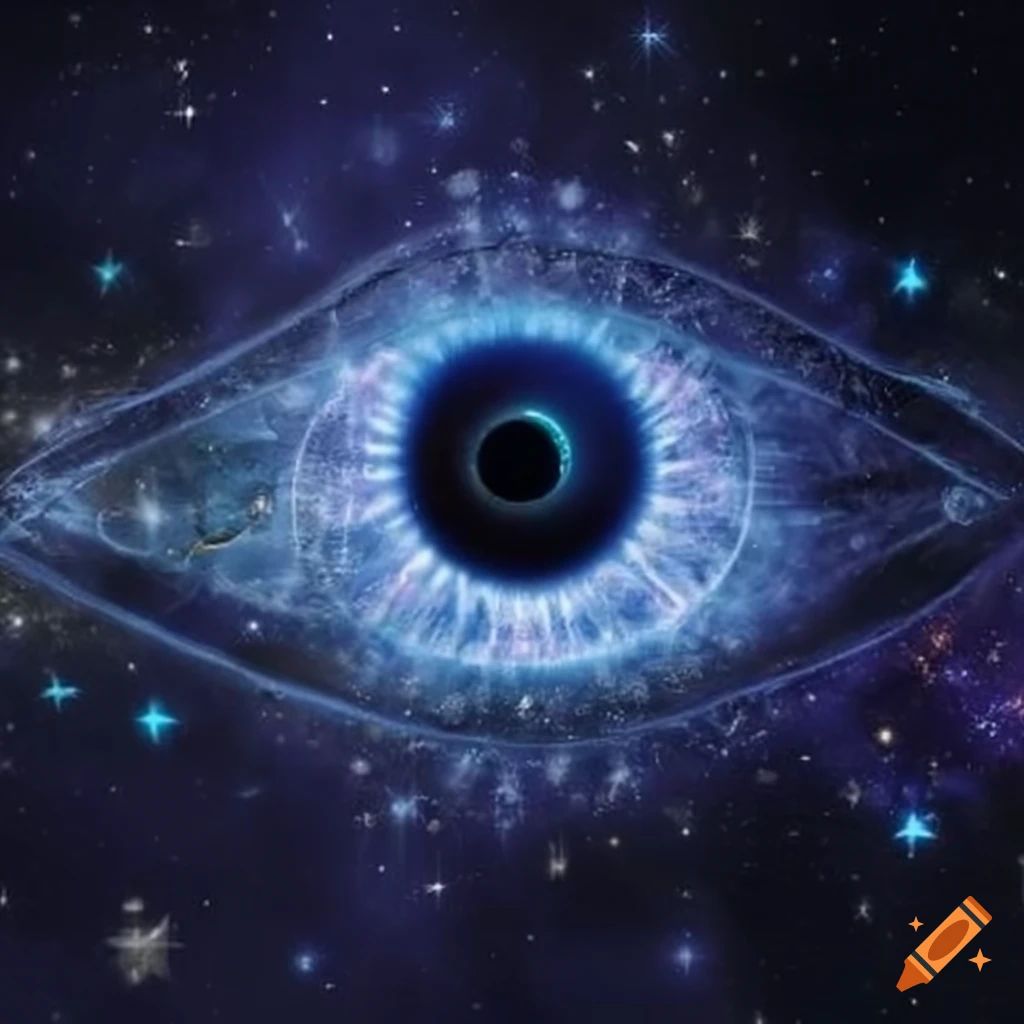 Wisdom symbolized by an eye surrounded by stars