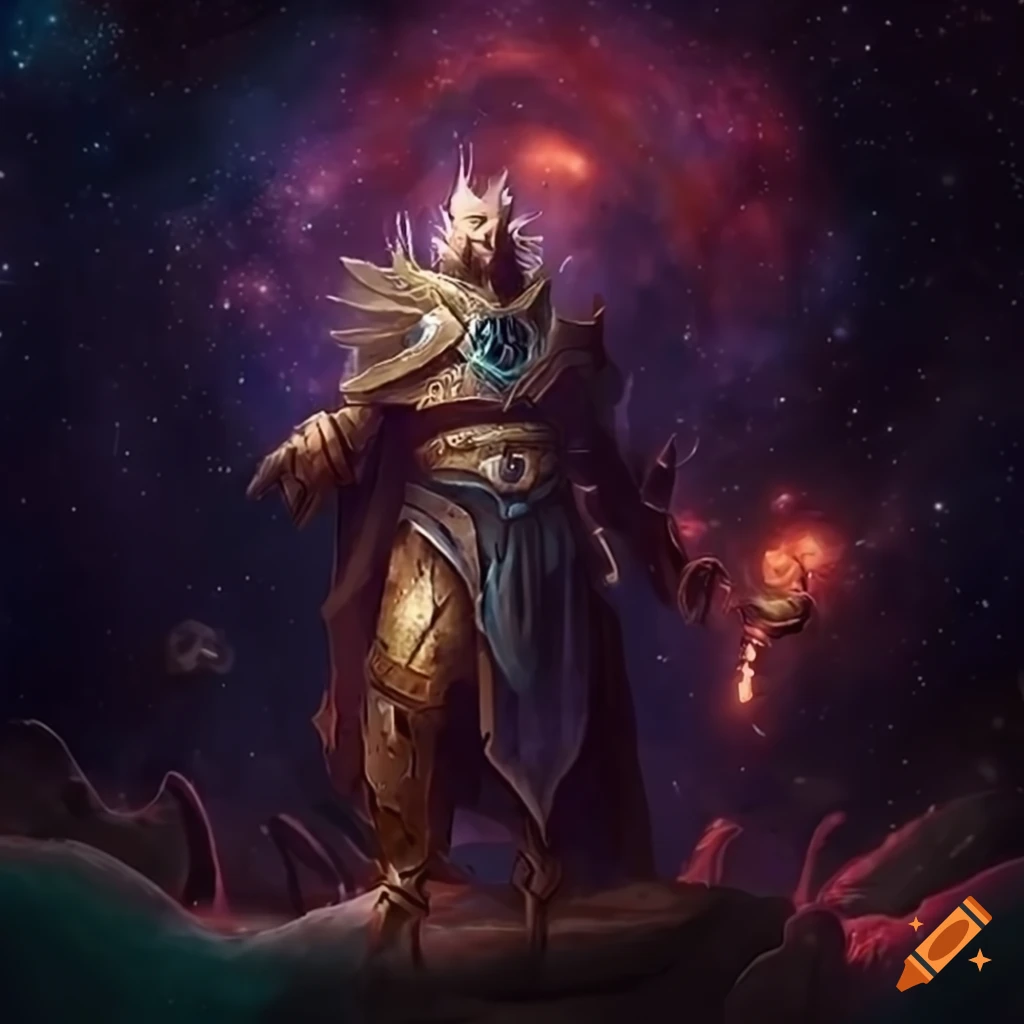 Artwork of a space god for dungeons and dragons on Craiyon