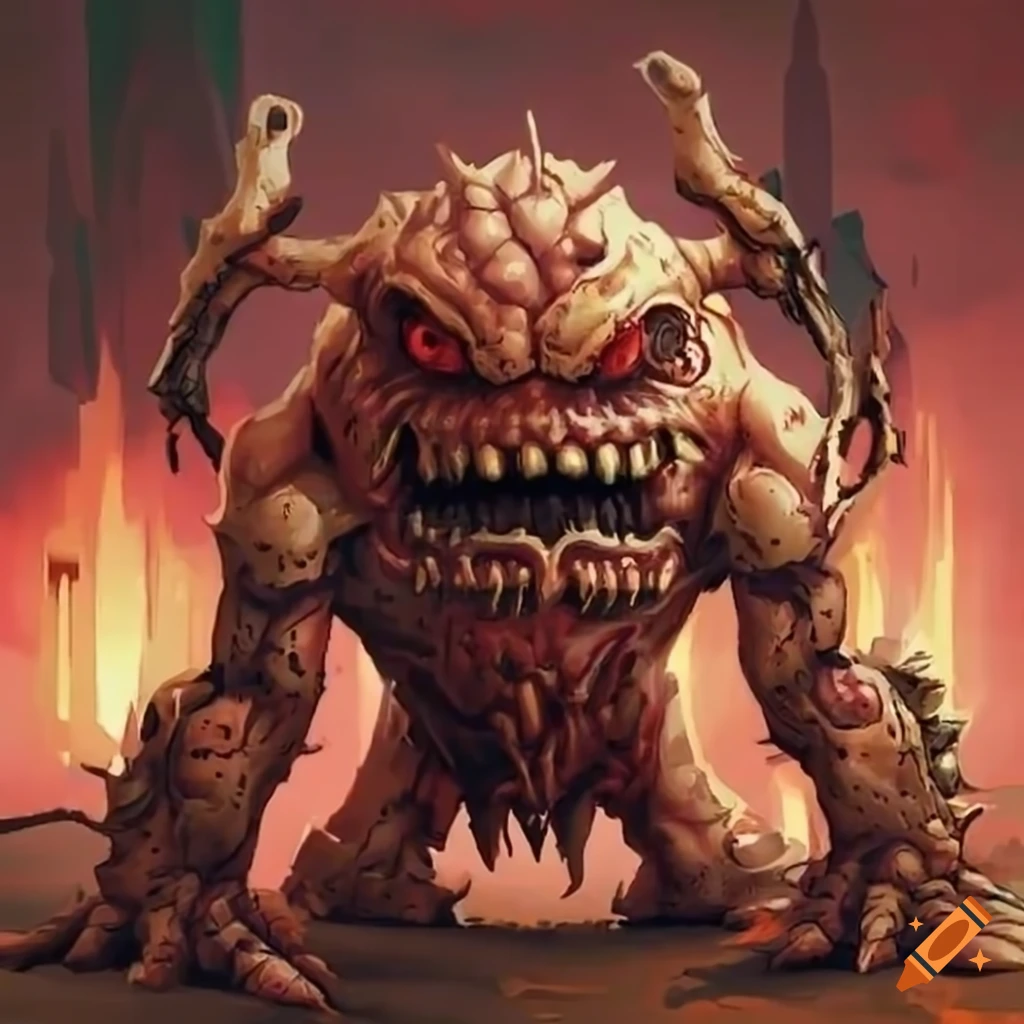 Cacodemon from the computer game doom on Craiyon