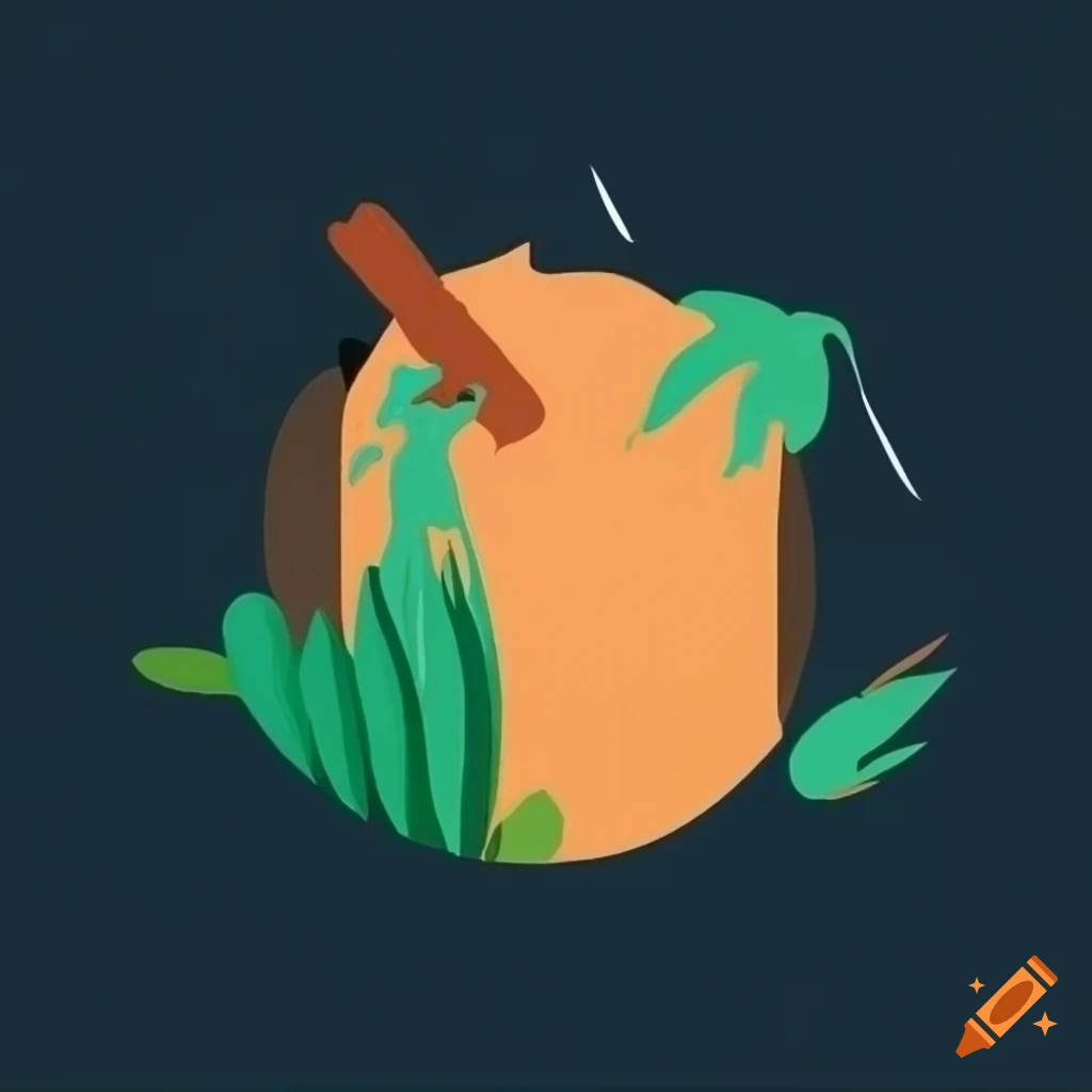 Minimalistic vector art of modern farming on Craiyon