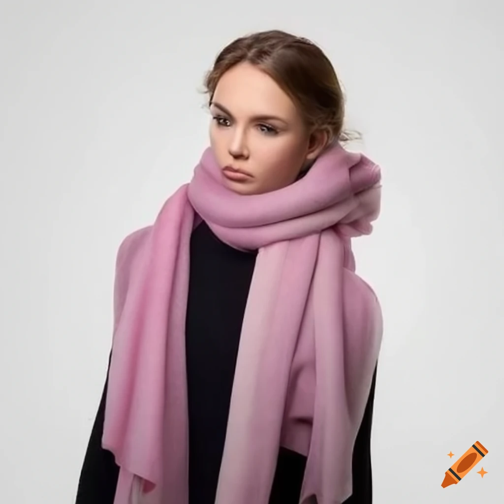 Woman in a stylish scarf