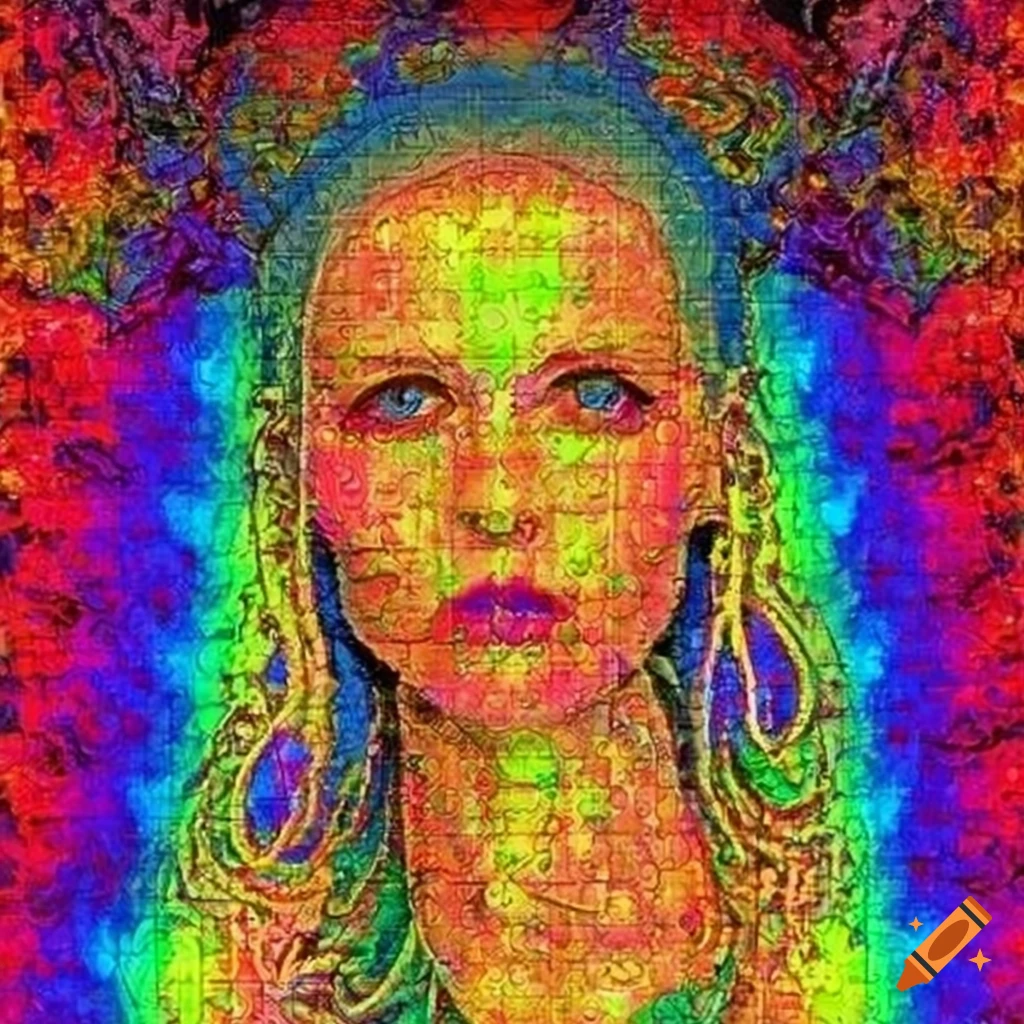 Colorful blotter art design