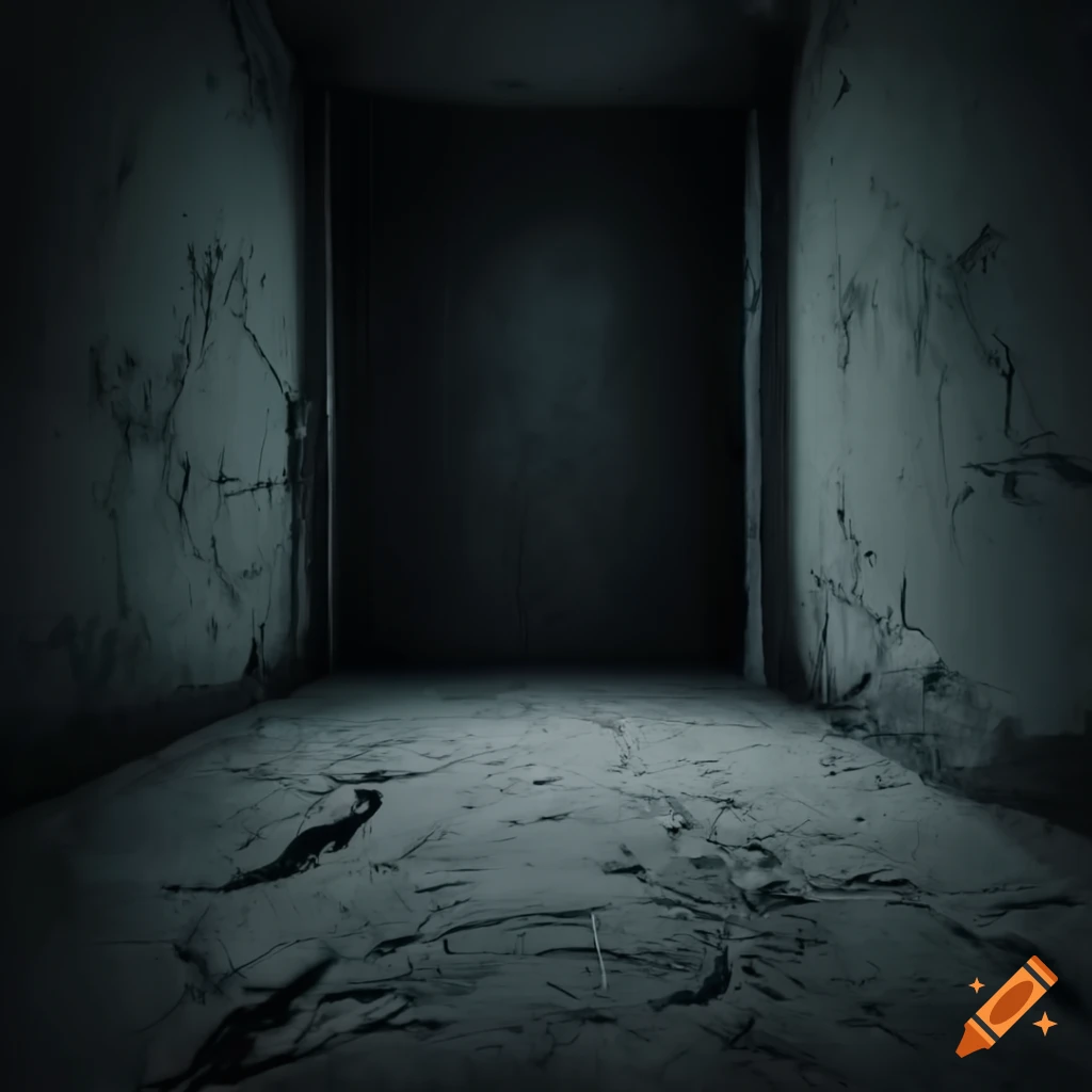 Dark and cracked room with lightning bolts on Craiyon