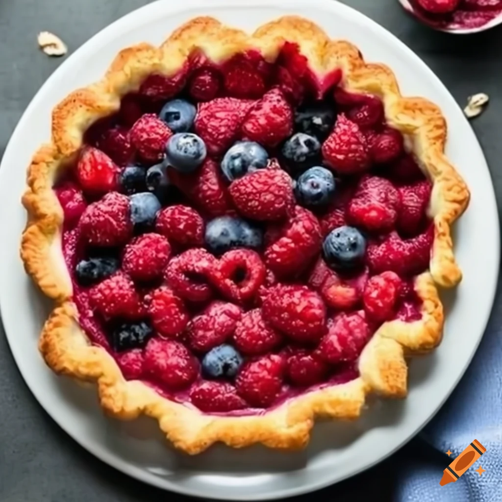 Berry cake in front of a window in spring on Craiyon