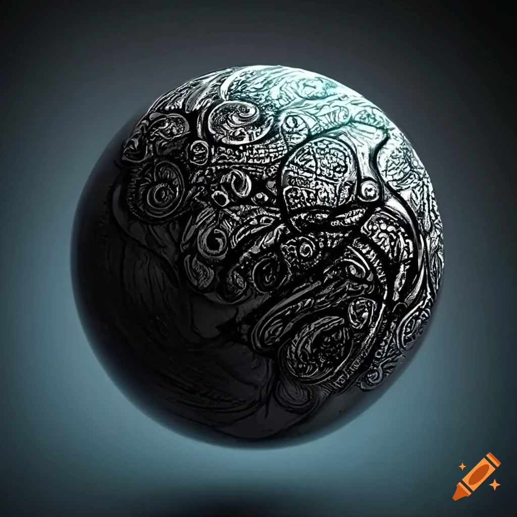 Engraved fantasy ball on Craiyon