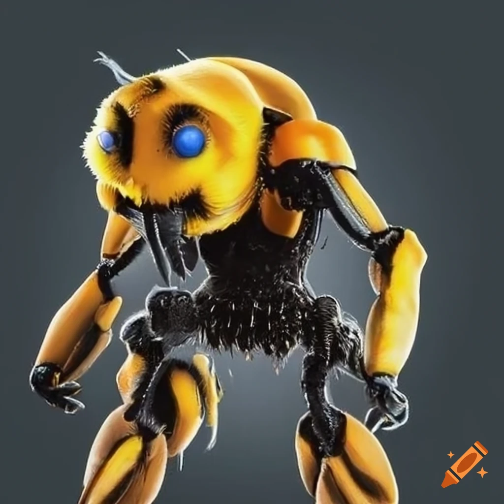 Image of a bumblebee in battle on Craiyon