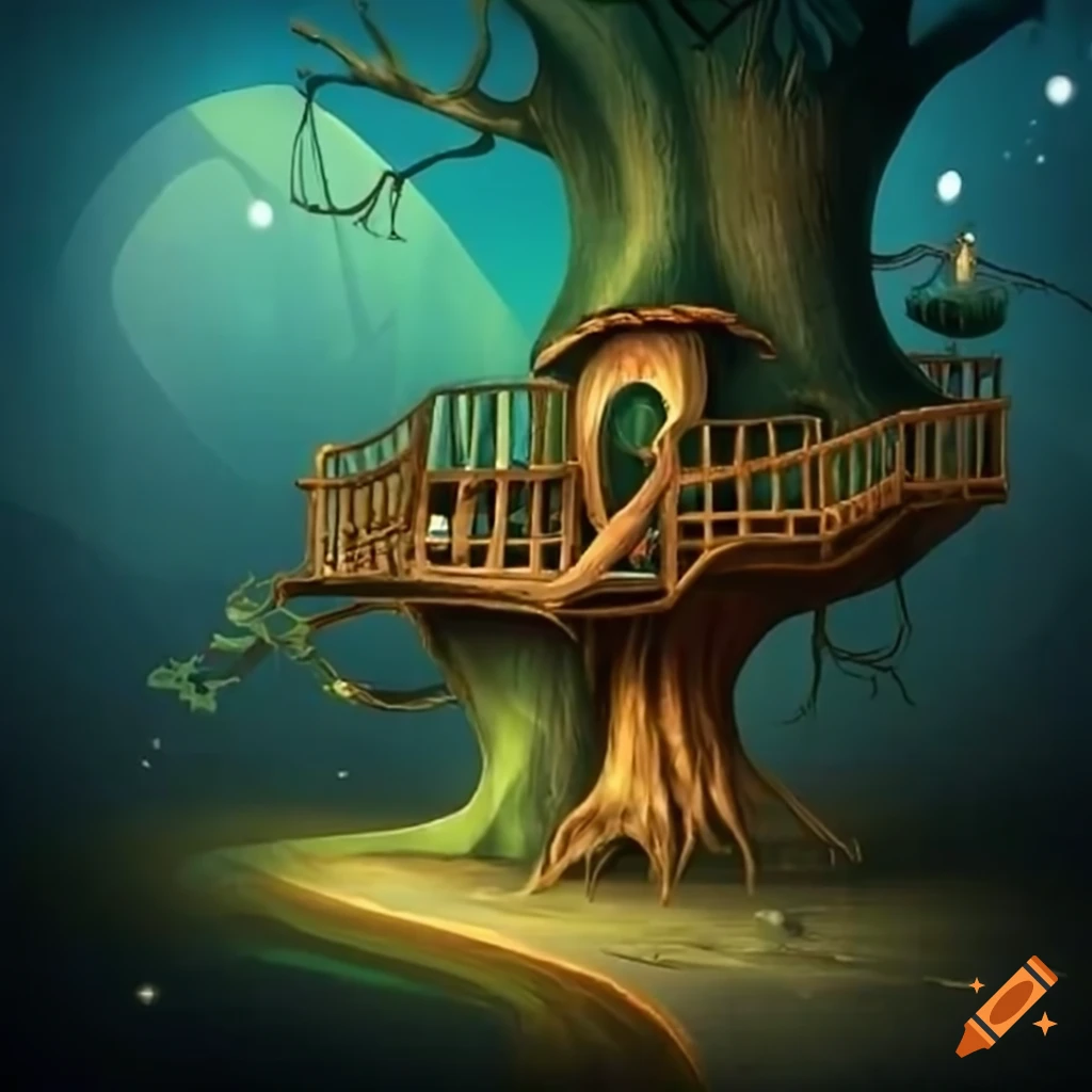 Image of a magical treehouse