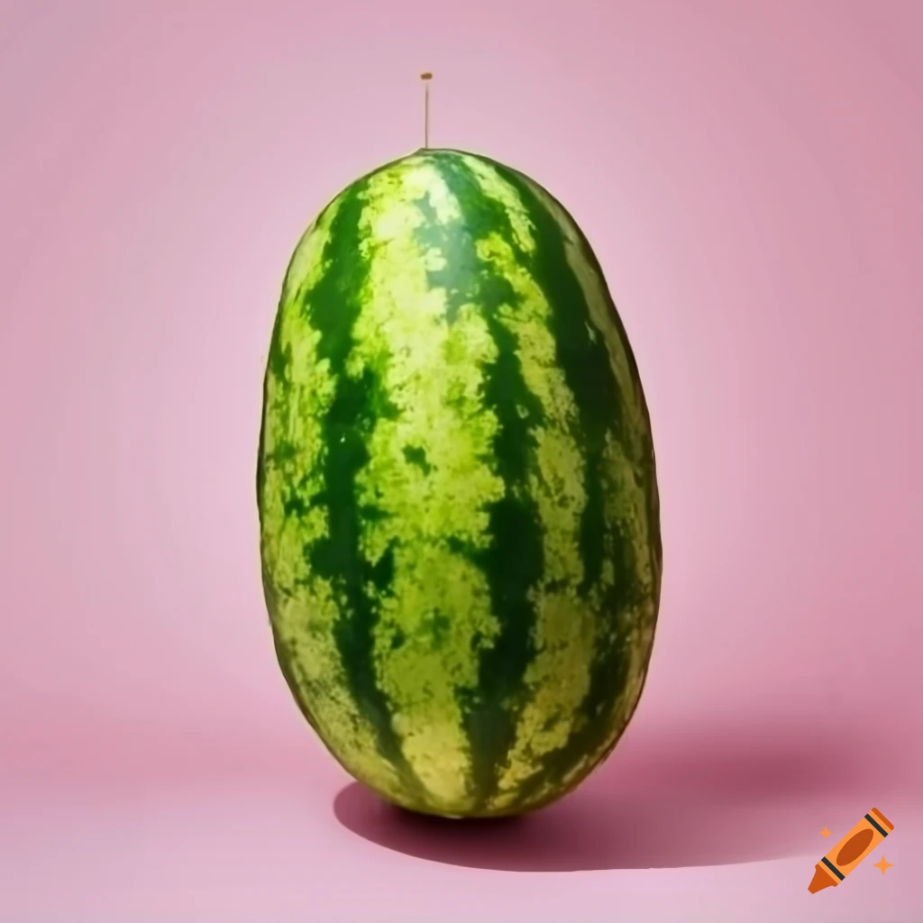 Watermelon slice on pink background