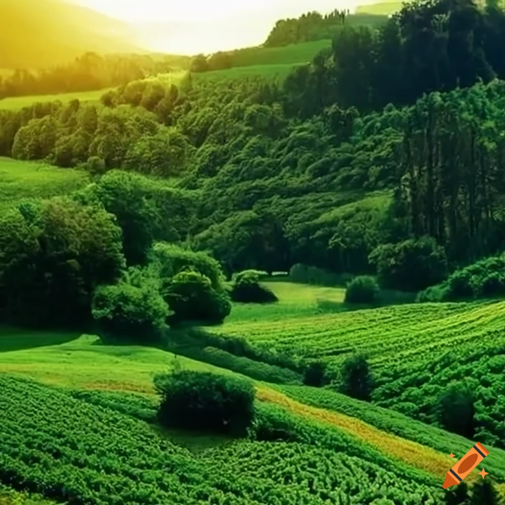 Agroforestry landscape on Craiyon