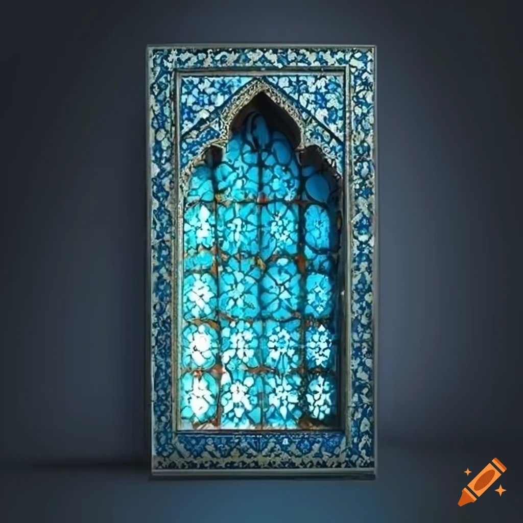 Blue islamic artful window