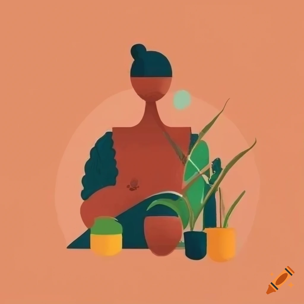 Minimalistic vector art of modern farming on Craiyon