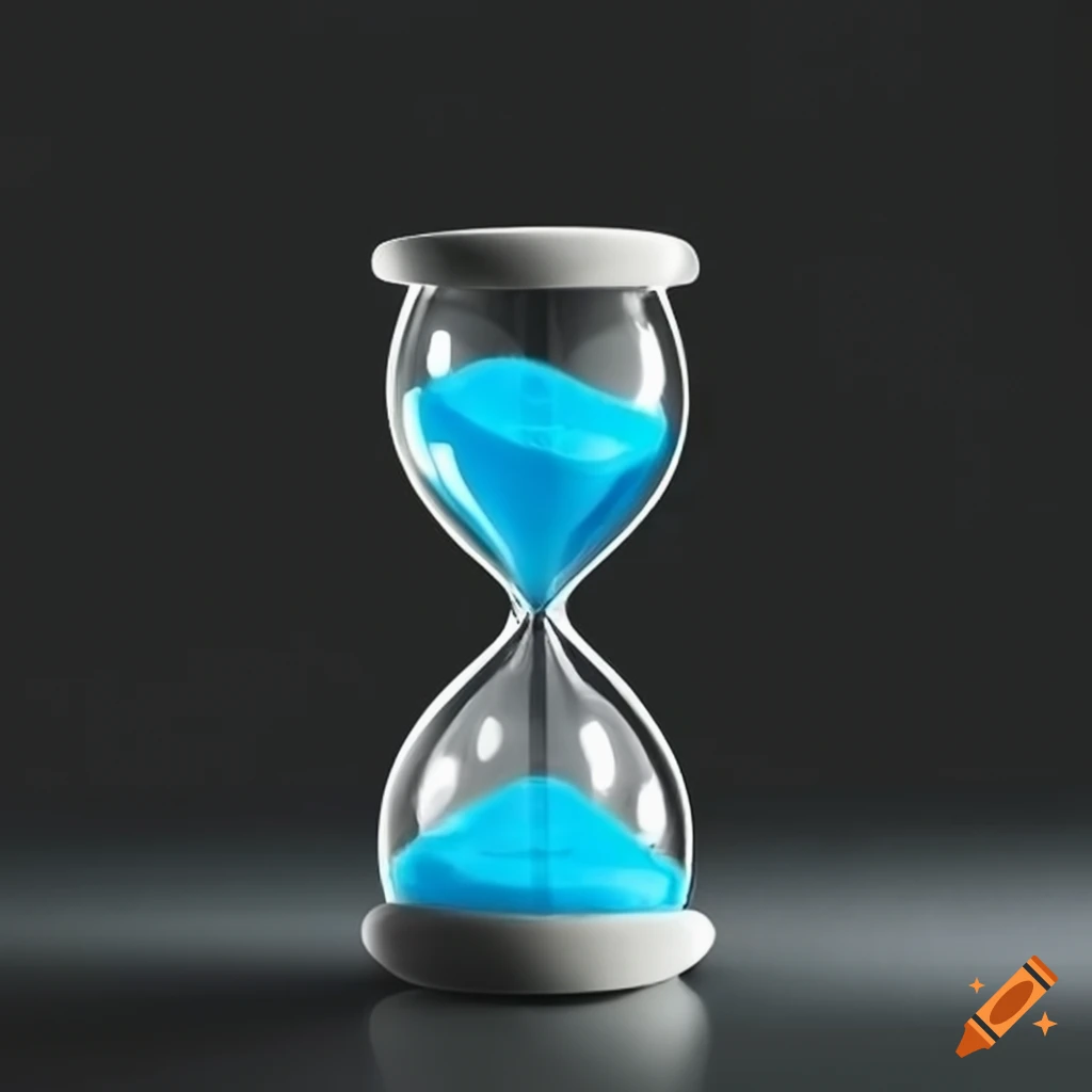 Artistic rendering of an hourglass in motion on Craiyon