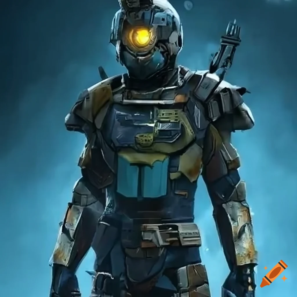Image of a futuristic superhero in hi-tech armor