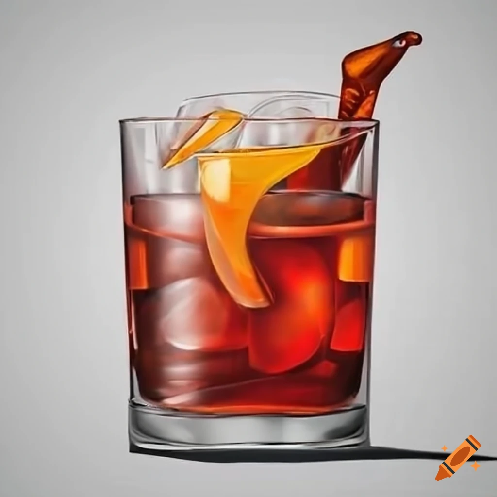 Refreshing negroni cocktail