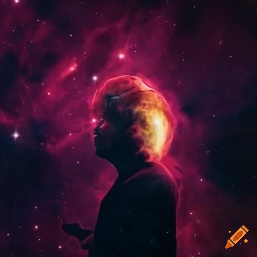 Artistic depiction of a nebula resembling a live singer