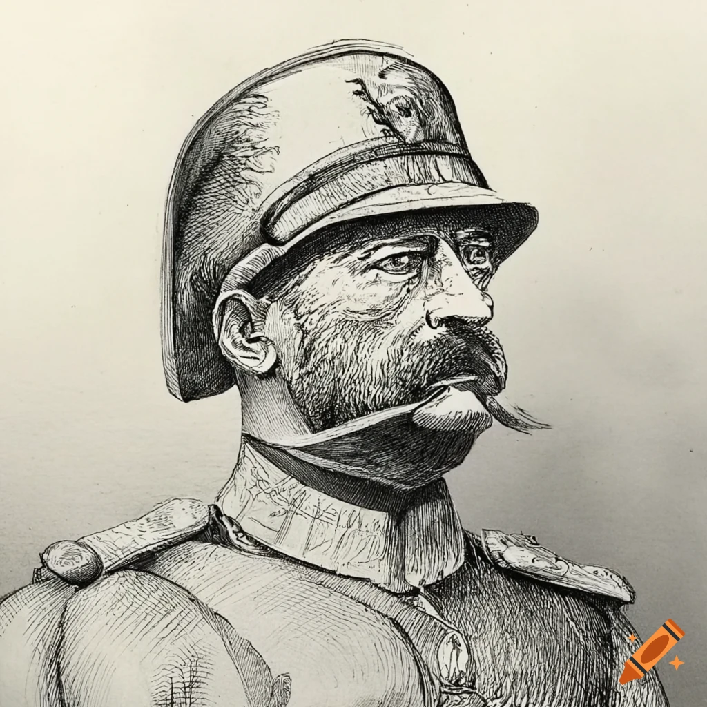 Hand-drawn sketch of the franco prussian war