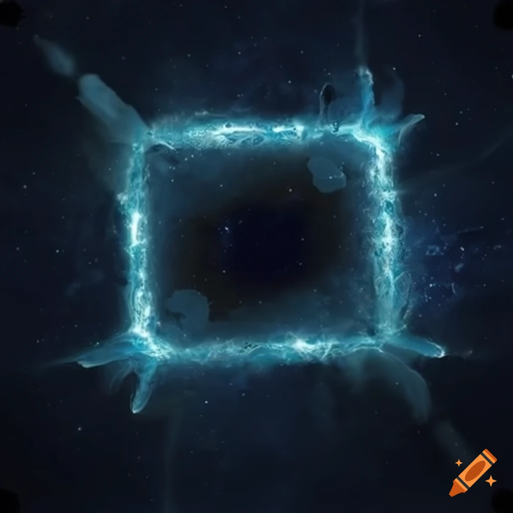 Abstract square in space