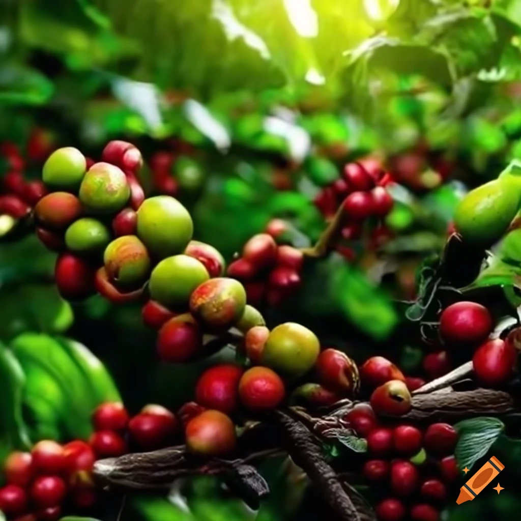 Coffee plantation on Craiyon