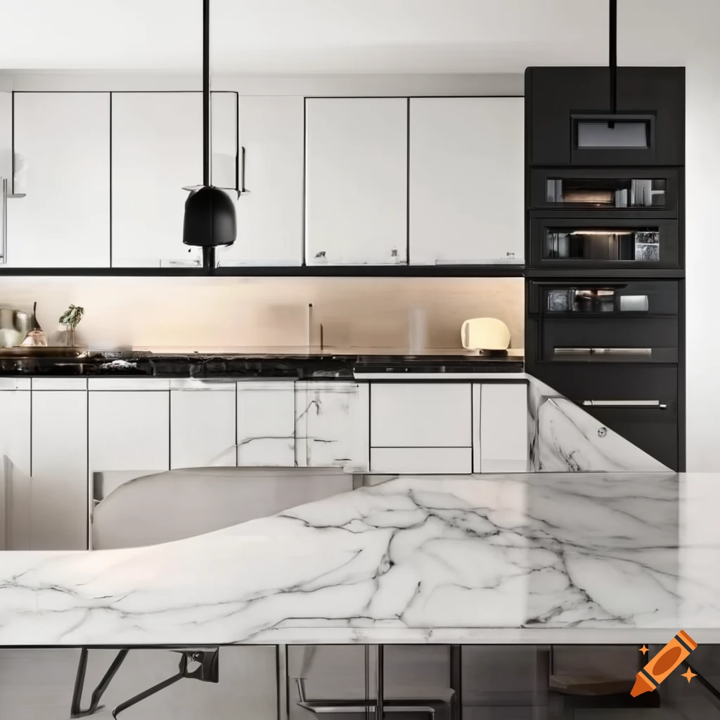 Modern kitchen counter with sleek and contemporary design elements on ...