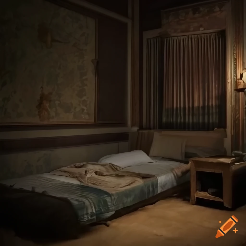 Rundown living room on Craiyon