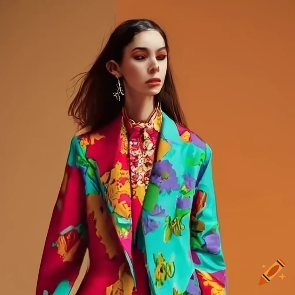 Oversized women's tailoring suit with floral print from Valle del Cauca ...