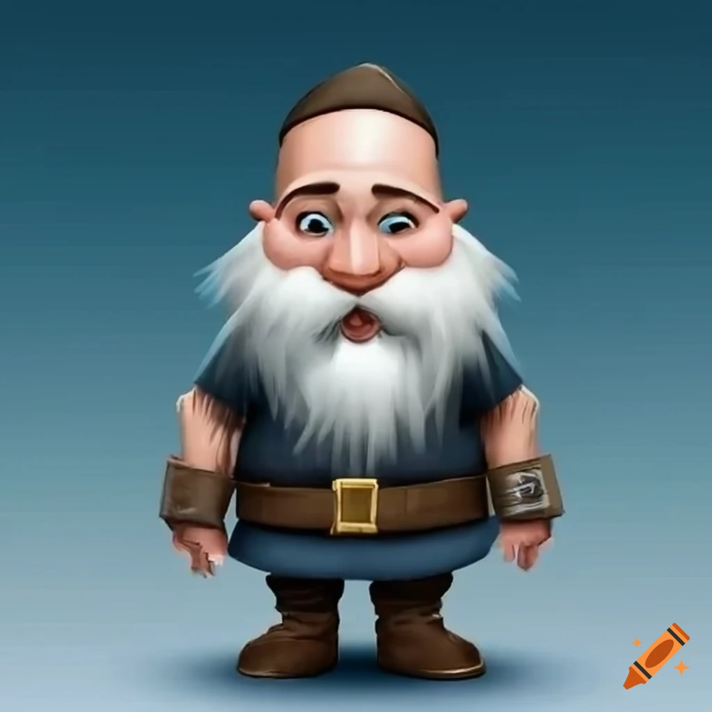 Picture of a confident dwarf man on Craiyon