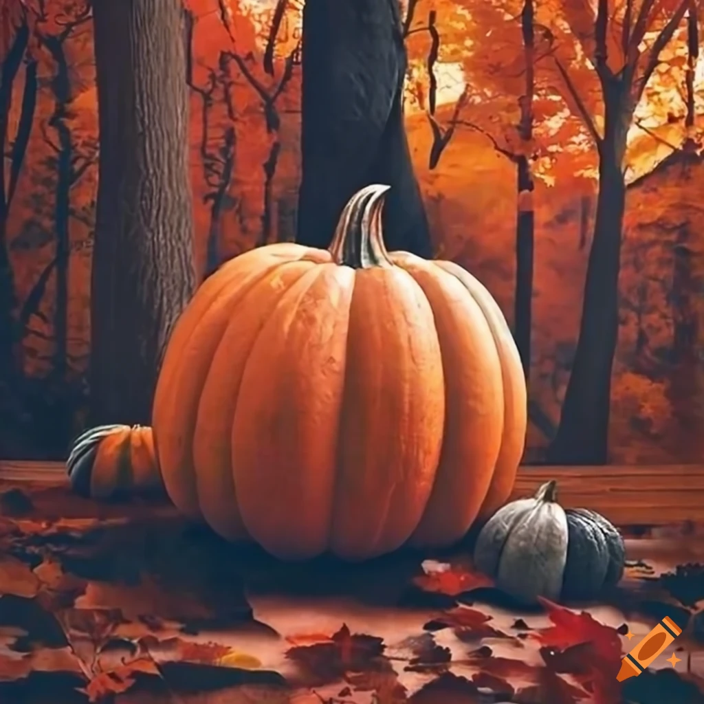 Fall aesthetic design with football and pumpkins