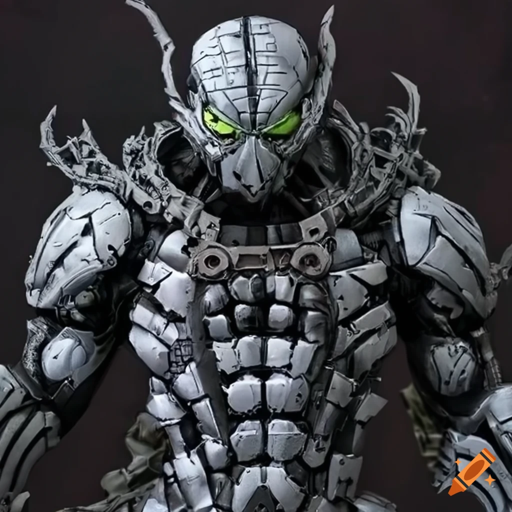 Image of a gray steel cyborg superhero