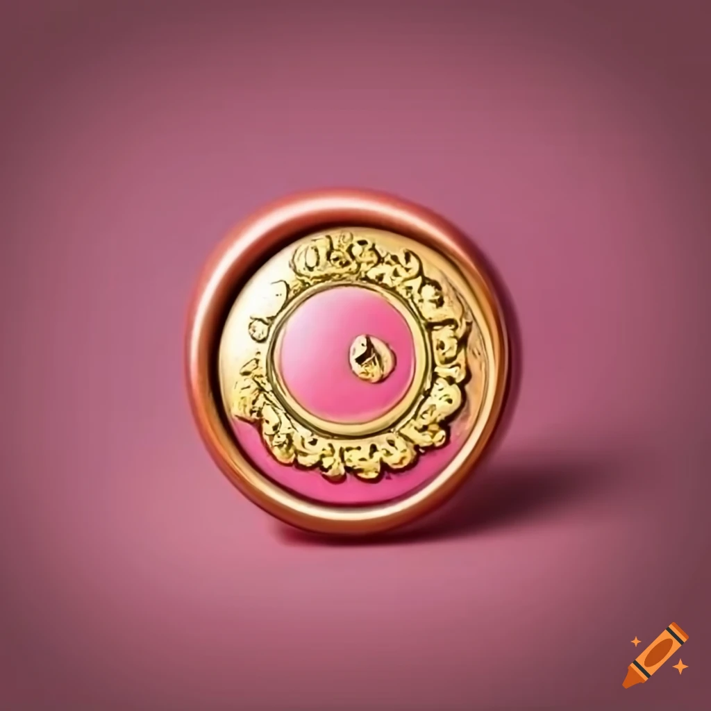 Wax seal with golden sun and silver crescent moon on Craiyon